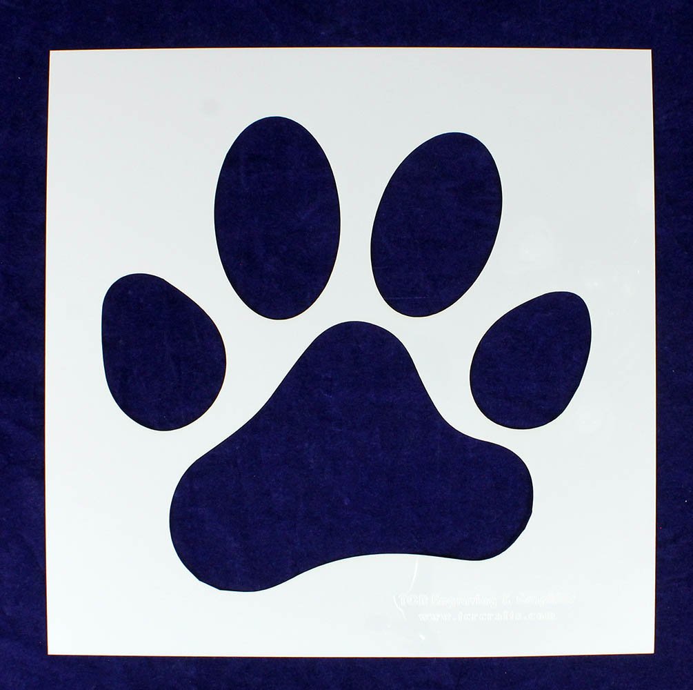 Paw Print Stencil