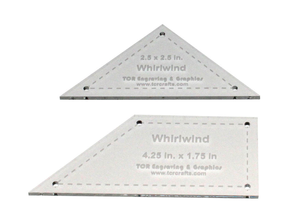 2 Piece Quilting Whirlwind 6 Inch Set 1/4 Inch Acrylic - Template ...