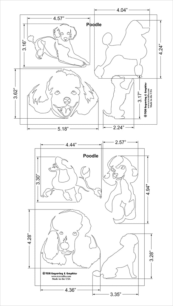 Printable Poodle Stencil