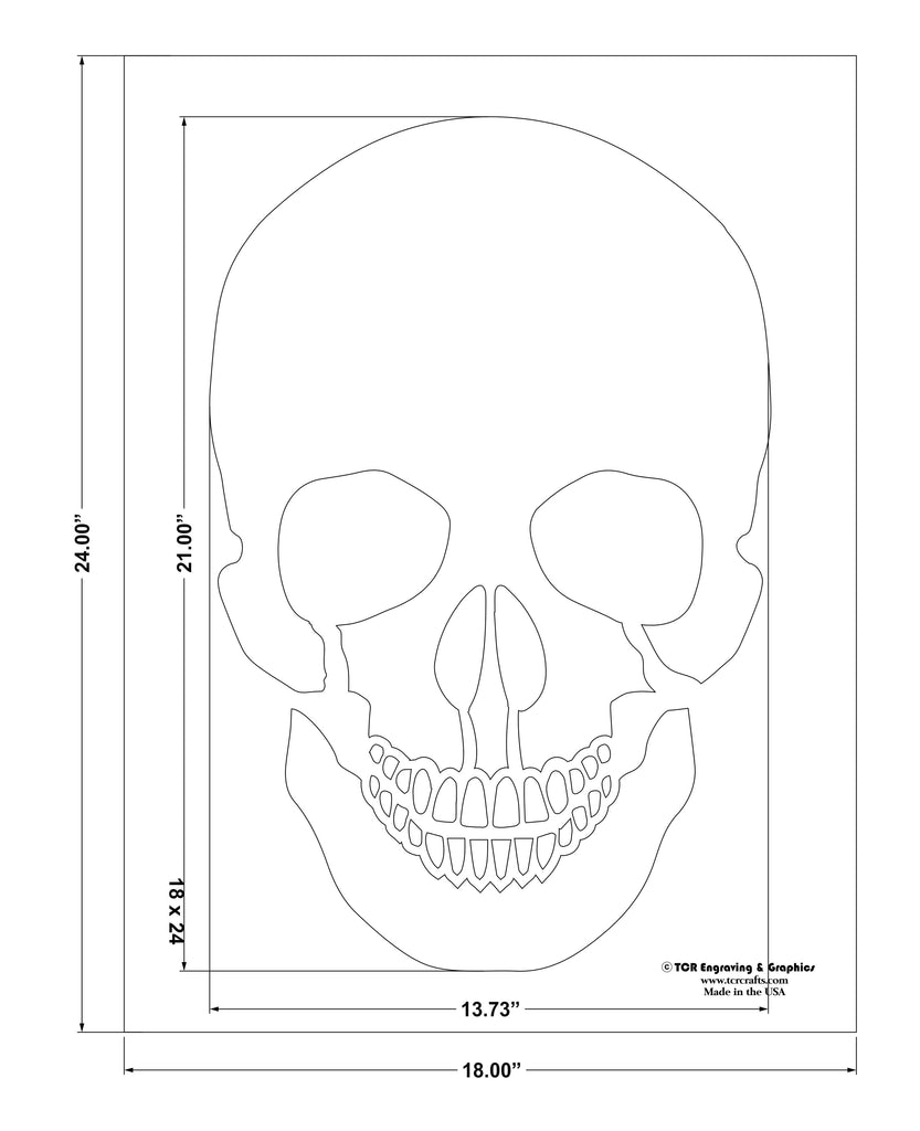 Extra Large Skull Stencil 14 Mil 18 X 24 Inches Painting /Crafts/ Temp ...