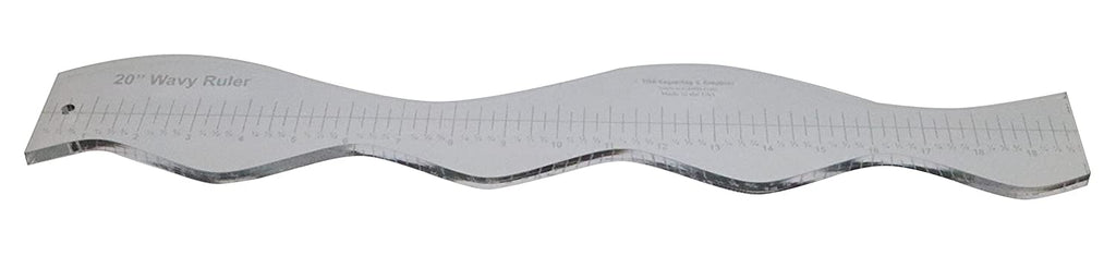 20 Inch Wavy Ruler. Acrylic 1/8 Inch Thick. Quilting/Sewing - Imperial ...