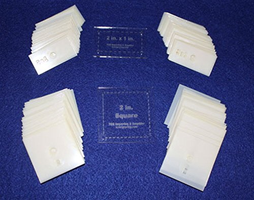 Mylar 2" X 1" Rectangle- 2" Square 102 Piece Set-quilting/sewing Templ ...