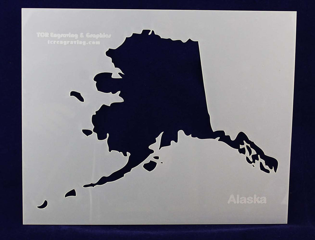 State of Alaska Stencil 14 Mil 8" X 10" Painting /Crafts/ Templates ...