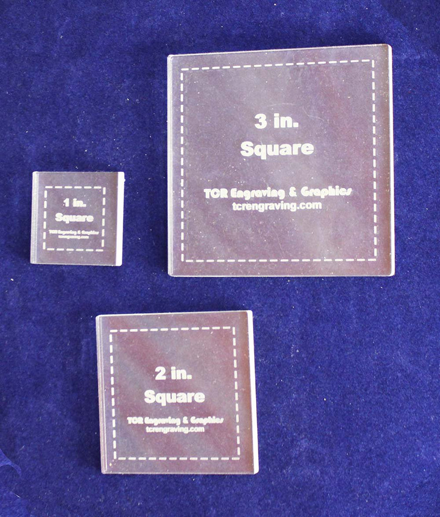 Square Templates. 1", 2", 3". - Clear 1/8" – Quilting Templates and More!