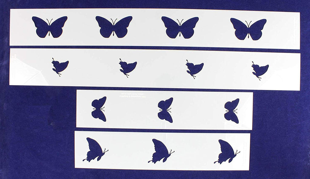 Butterfly Border 4 Piece Stencil Set-Border-14 Mil -Painting /Crafts ...