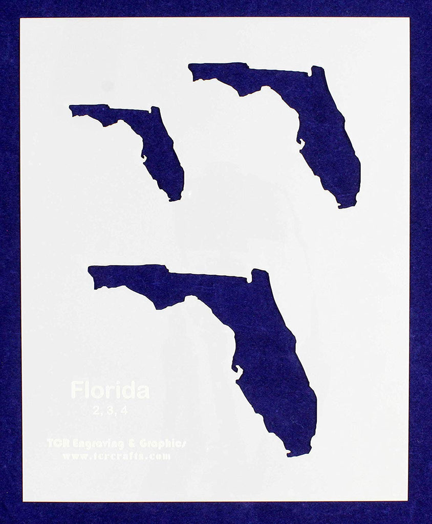State of Florida 8x10 Stencil (2", 3", 4") 14 Mil Mylar - Painting/Cra ...