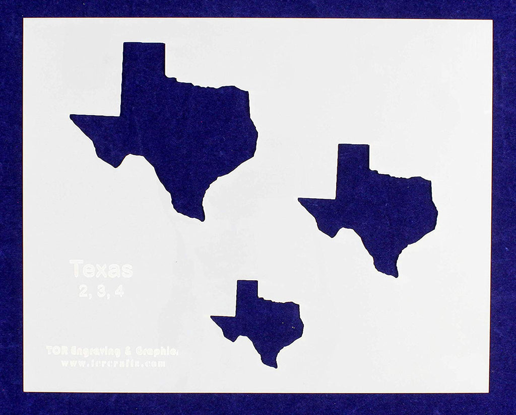 State of Texas 8x10 Stencil (2", 3", 4") 14 Mil Mylar - Painting/Craft ...