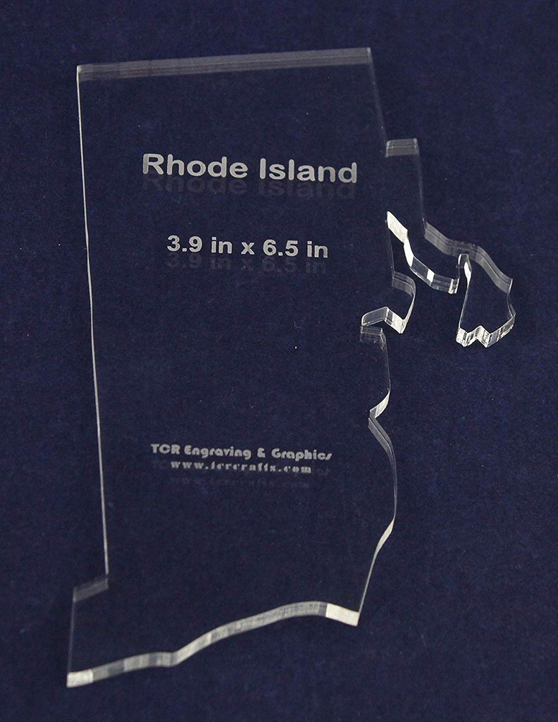 State of Rhode Island Template - 3.9 X 6.5 Inches - 1/4 Inch Thick ...