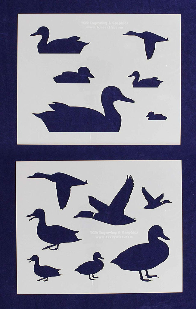 Duck 2 Piece Stencil Set 14 Mil 8 X 10 Inches Painting /Crafts/ Templa ...
