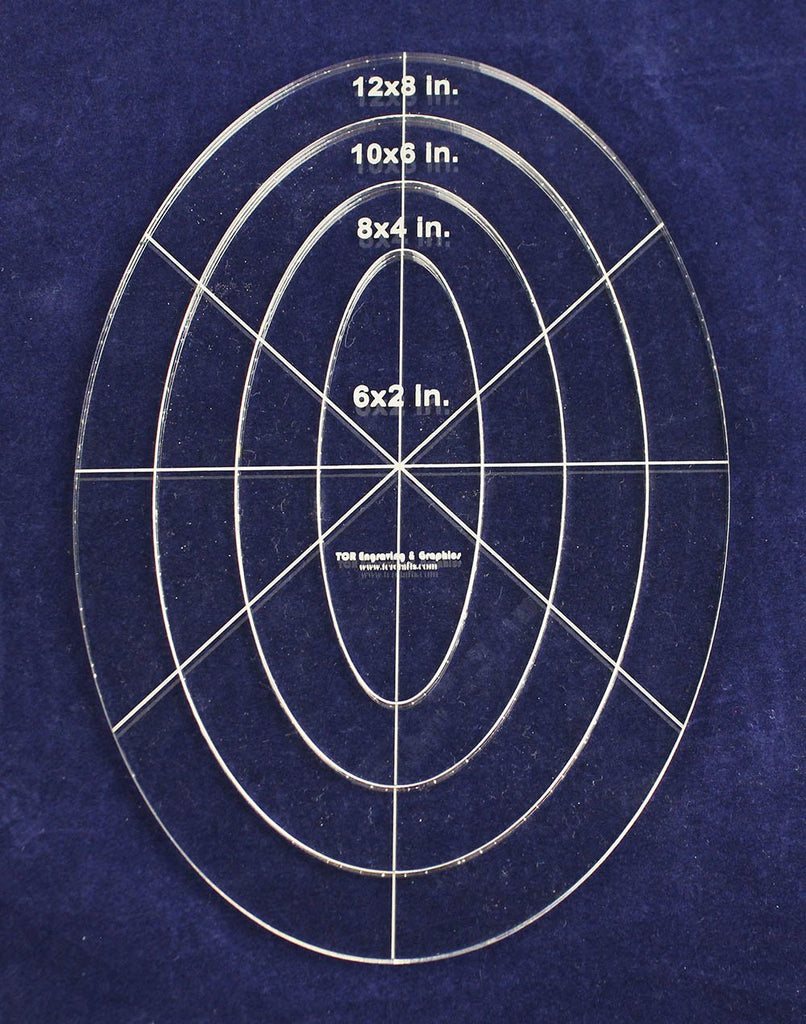 4 Piece Nested Oval Template Set 1/4" Acrylic – Quilting Templates and ...